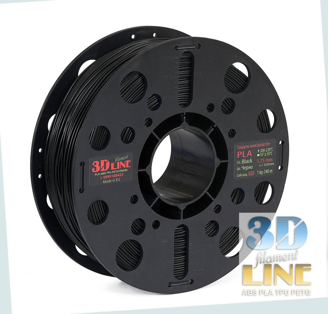 HIT PLA - Negru - 3DLine (fabricat în Bulgaria) - 3DPrintX